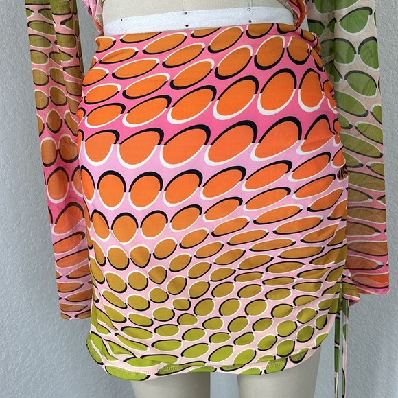 omighty | Skirts | The Illusion Set By Omighty Mini Skirt Retro Sheer ...